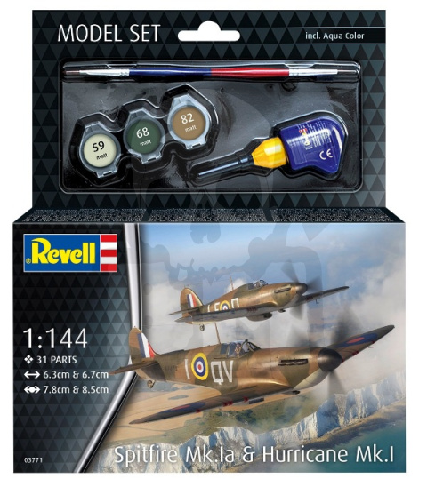 Battle-Models > Revell 63771 Model Set Spitfire Mk.Ia & Hurricane Mk.I ...